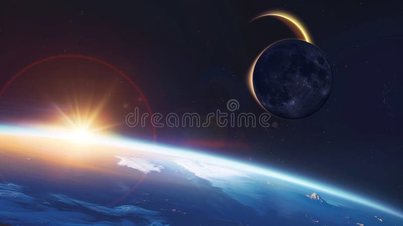 Stunning Solar Eclipse View from Space Highlighting Mesmerizing ...