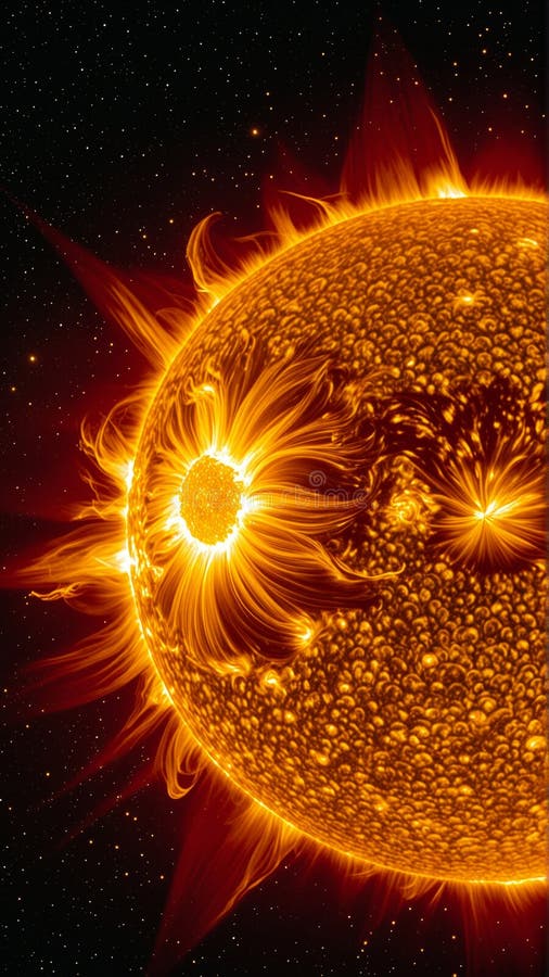 Stunning Solar Flare with Vibrant Colors on the Sun S Surface in Deep ...