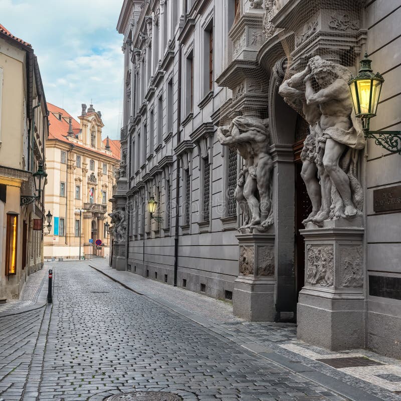 Stunning Soviet-style Buildings in Prague S Old Town, Czechia. Stock ...