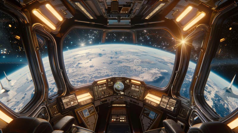 Stunning Spaceship Interior with Advanced Technology and Captivating ...