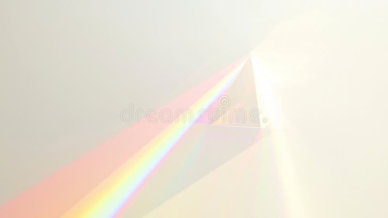 Stunning Spectrum of Rainbow Colors Refracts through a Prism on a White ...