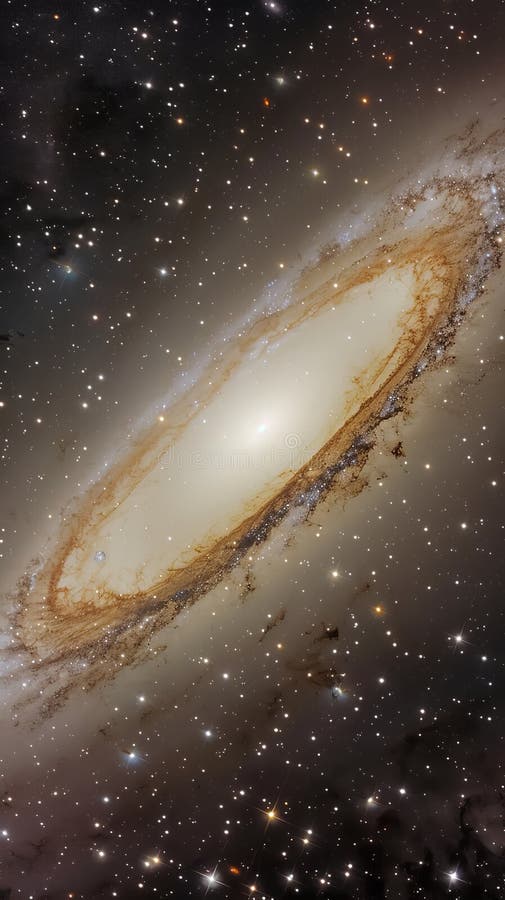 Stunning Spiral Galaxy with Bright Core Surrounded by Stars in Deep ...