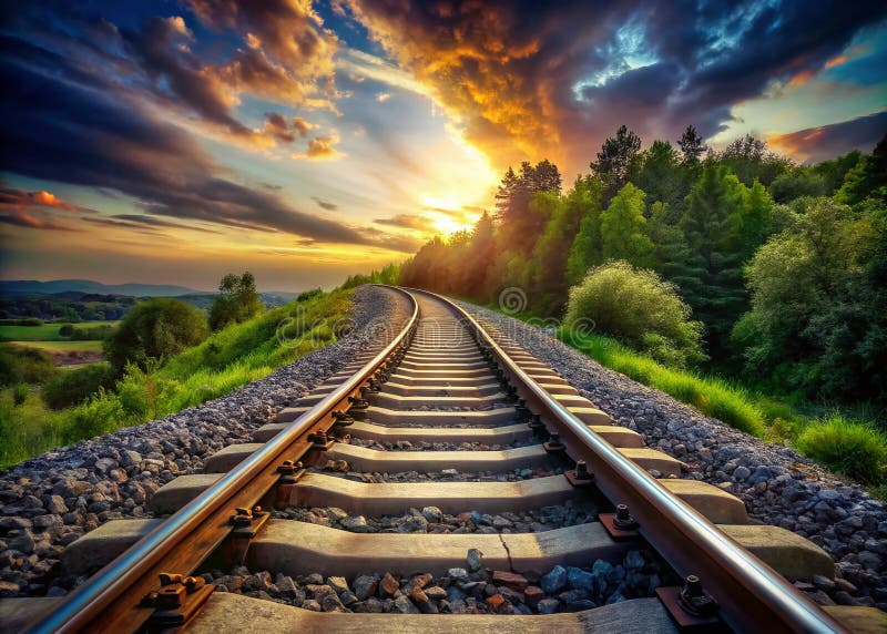 A Stunning Spiral Railroad Track Design Capturing Elevation Changes and ...