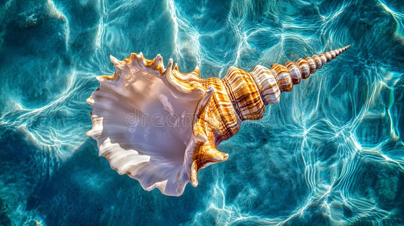 Stunning Spiral Seashell Underwater Scene Royalty Free Image Stock ...