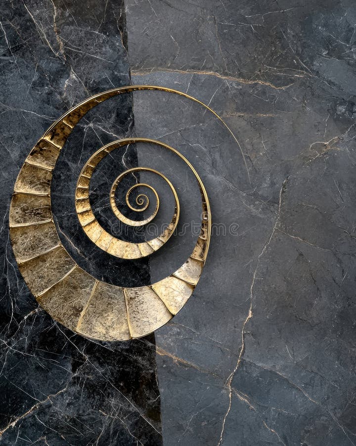 A Stunning Spiral Shaped Object on a Smooth Marble Surface Creating ...