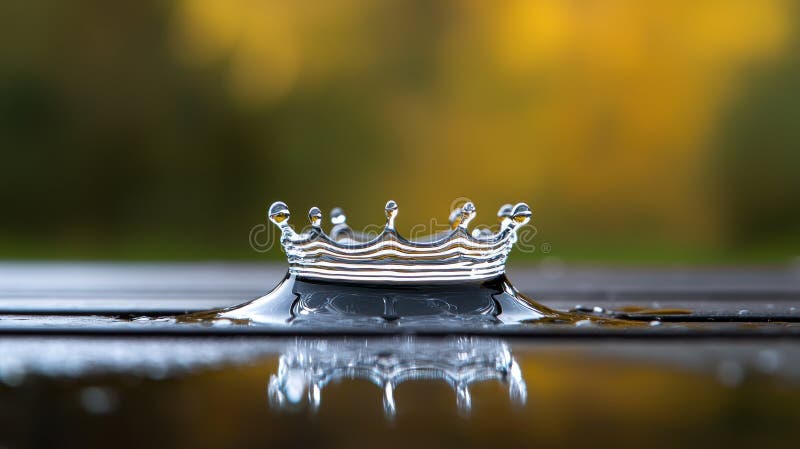 Stunning Splash of Clear Water Creates Beautiful Crown Shape, Evoking ...