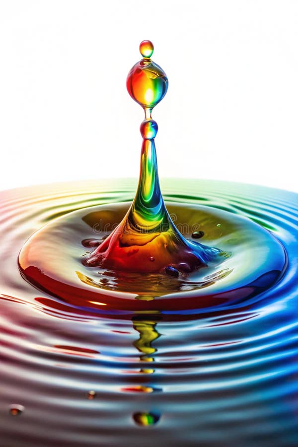 Color Drop in Water Isolated on White Background Stock Illustration ...