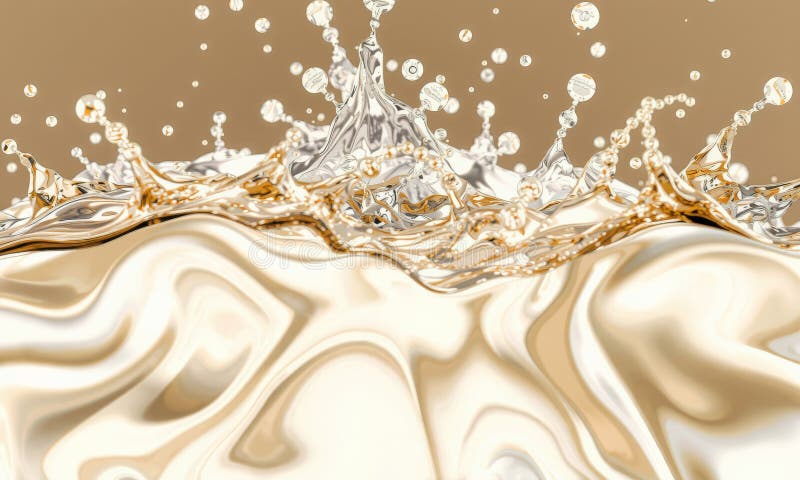 Stunning Splash of Liquid Gold and Silver Creates Mesmerizing Effect ...