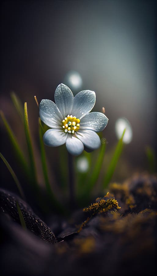 A Stunning Spring Flower in the Grass Bokeh Background AI Generative ...
