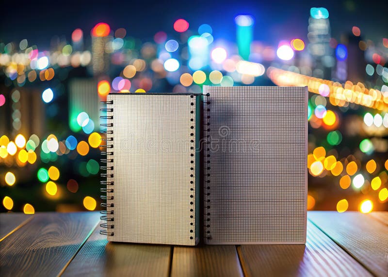 Square WireBound Dotted Notebook Mockup Set Perfect for Night ...