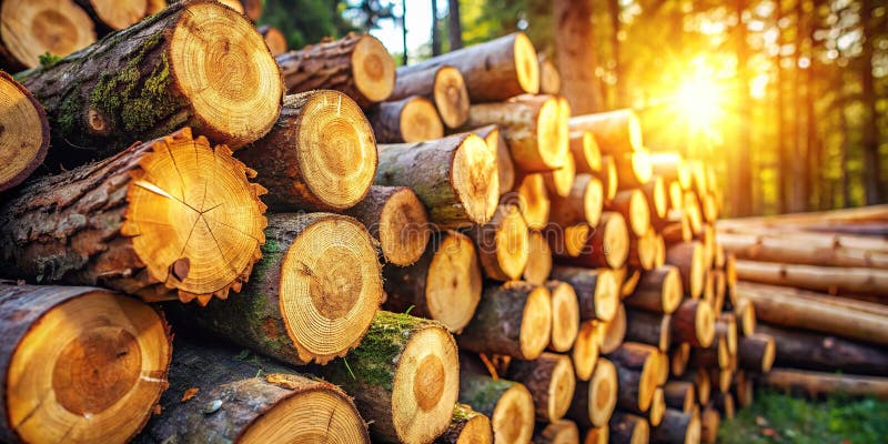 Stunning Stack of Freshly Cut Lumber a Rustic Wood Texture Background ...