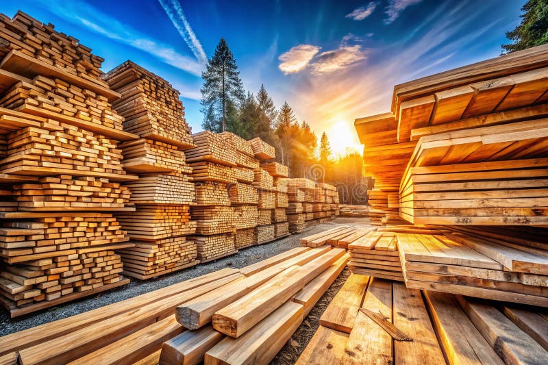 A Stunning Stack of Rustic Lumber Expert Photography Captures the Raw ...