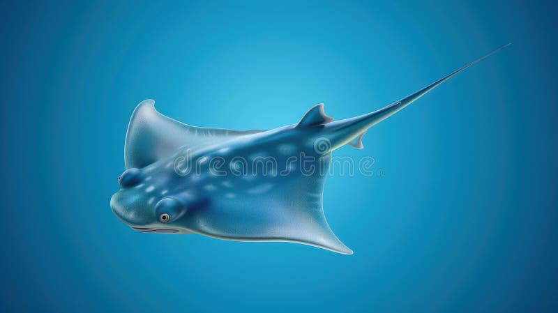 Stunning Stingray Illustration Displayed Prominently on a Gradient ...