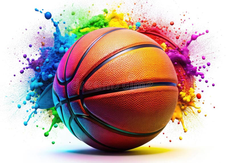 Dynamic 3D Basketball Paint Splash a Vibrant HighDefinition Image for ...