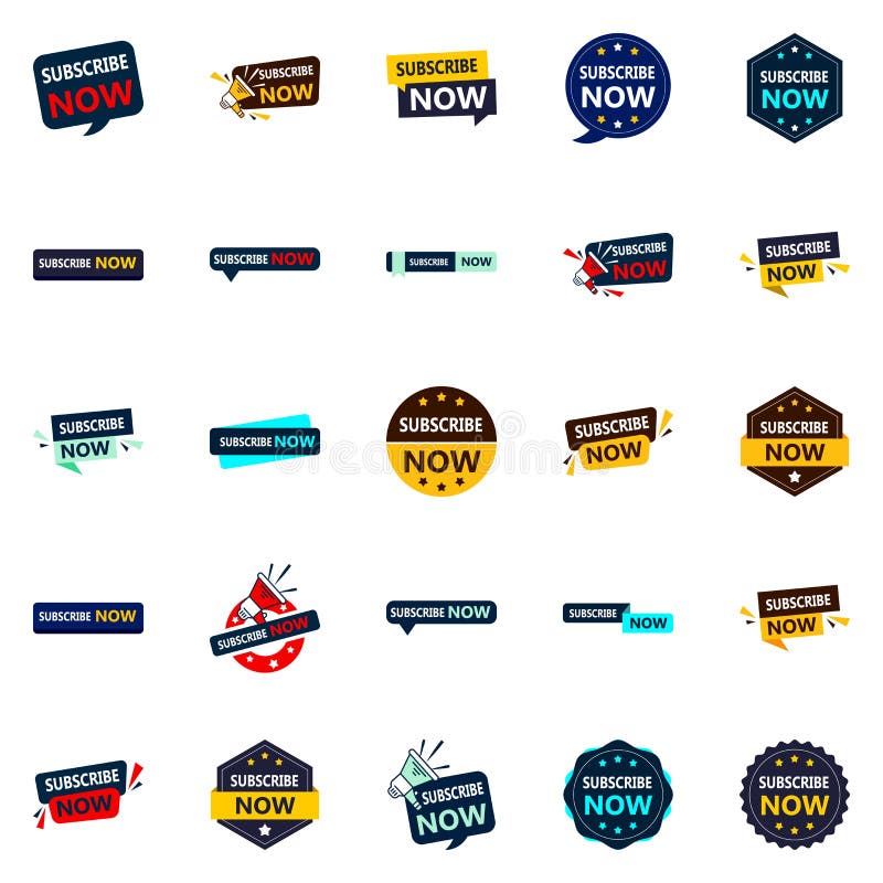 25 Stunning Subscribe Now Banners for Online Businesses Stock Vector ...