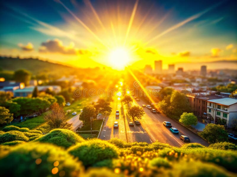 Stunning Sun Rays Overlay a TiltShift Photography Masterpiece for ...
