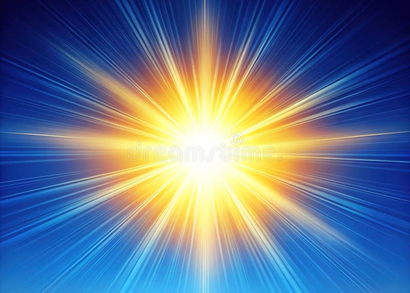 Stunning Sunburst Light Effect Against a Vibrant Blue Sky a Captivating ...