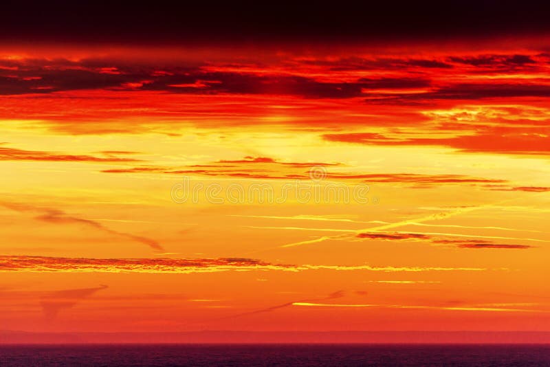 Stunning Sunrise and a Colorful Sky Stock Image - Image of ocean ...