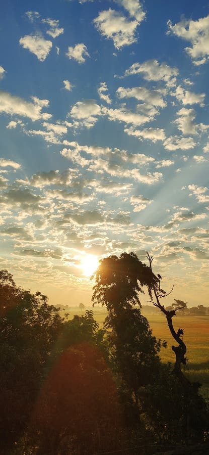 Stunning Sunrise at Morning Stock Photo - Image of morning, cloud ...