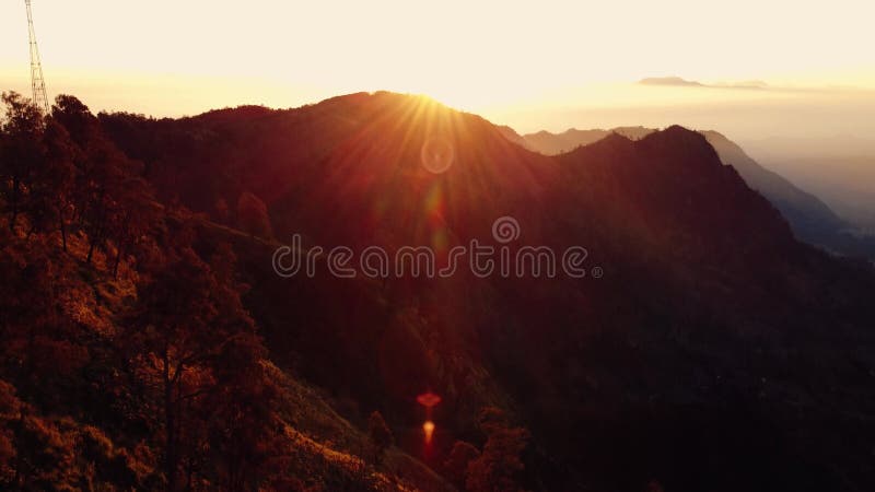 A Stunning Sunrise at Mount Bromo Reveals a Vibrant Sunset Stock Video ...