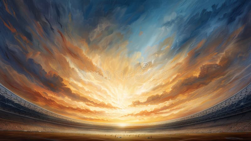Stunning Sunset Artwork with Vibrant Colors Illuminating the Sky ...
