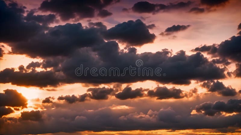 Sunset through Dark Clouds stock video. Video of daylight - 347219287