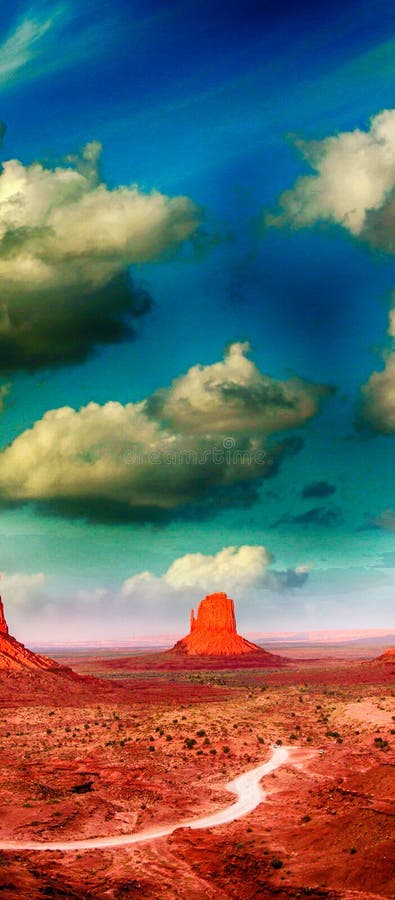 Stunning Sunset Colors in the Monument Valley National Park Stock Photo ...