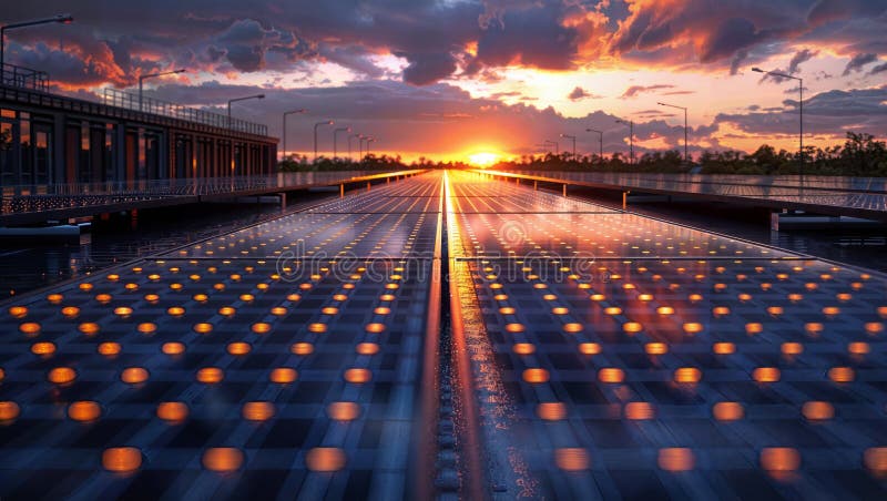 Residential Sustainability: Worker Inspects Solar Panels, Generative Ai ...