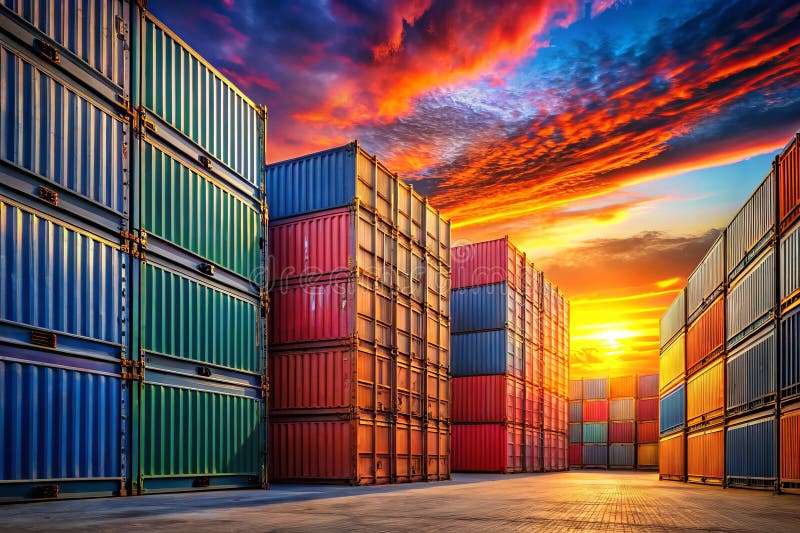 Stunning Sunset Photography of Shipping Container Stacks Mastering the ...