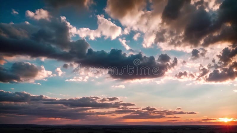 Sunset Cloudscape stock video. Video of nature, sunshine - 347189661