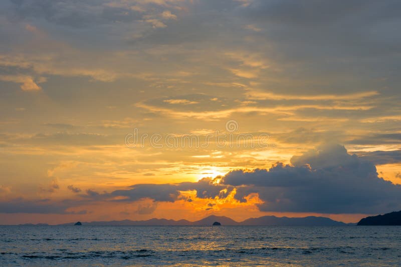 Stunning Sunset Sky Over the Sea at Sunset Stock Photo - Image of dawn ...