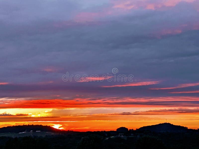 Stunning Sunset after a Storm Stock Image - Image of sunset, clouds ...