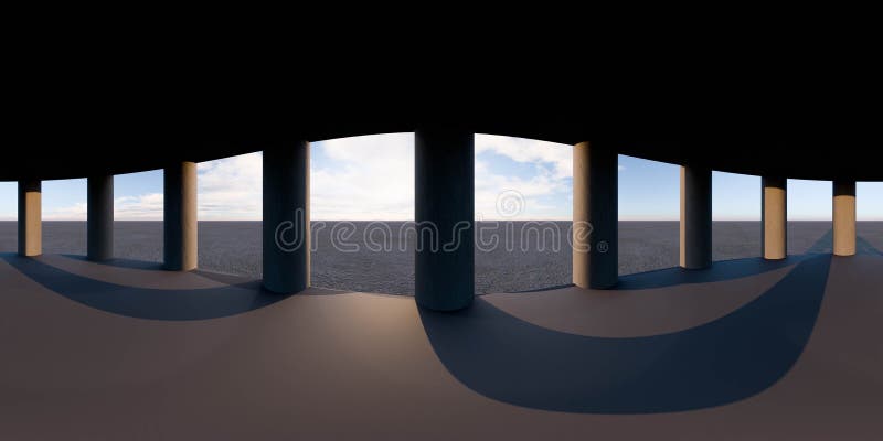 Stunning Sunset View from Inside Column Building 360 Panorama Vr ...