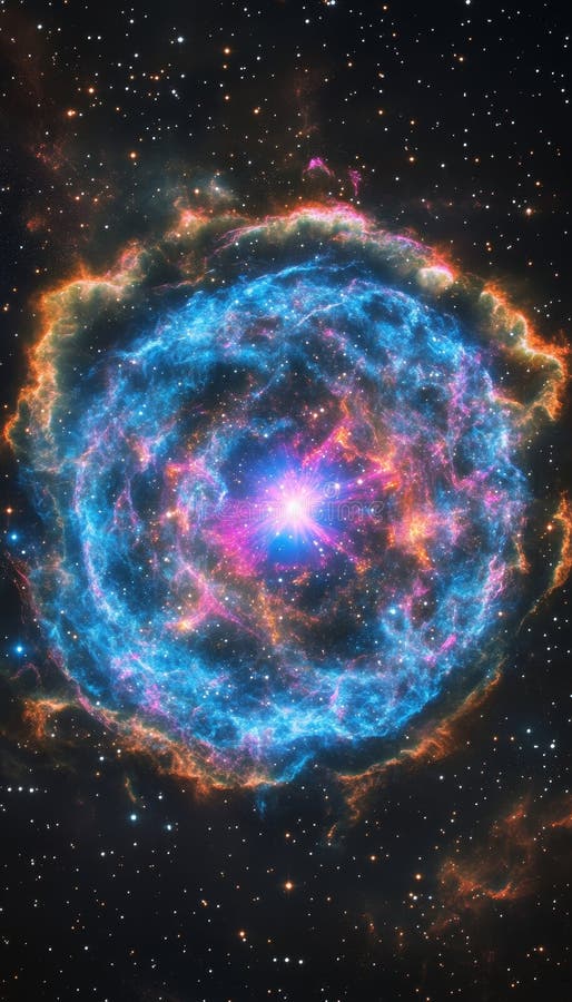 Stunning Supernova Explosion Surrounded by a Spiral Galaxy in Vibrant ...
