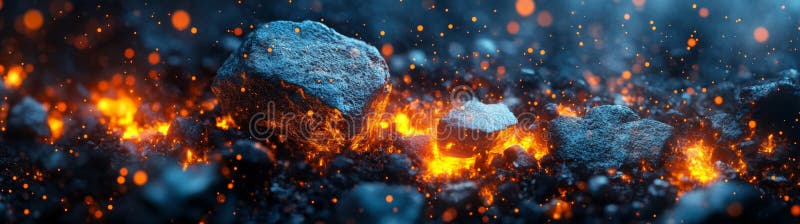 A Stunning Surge of Water, Lit with Golden Glows, Generating a Lively ...