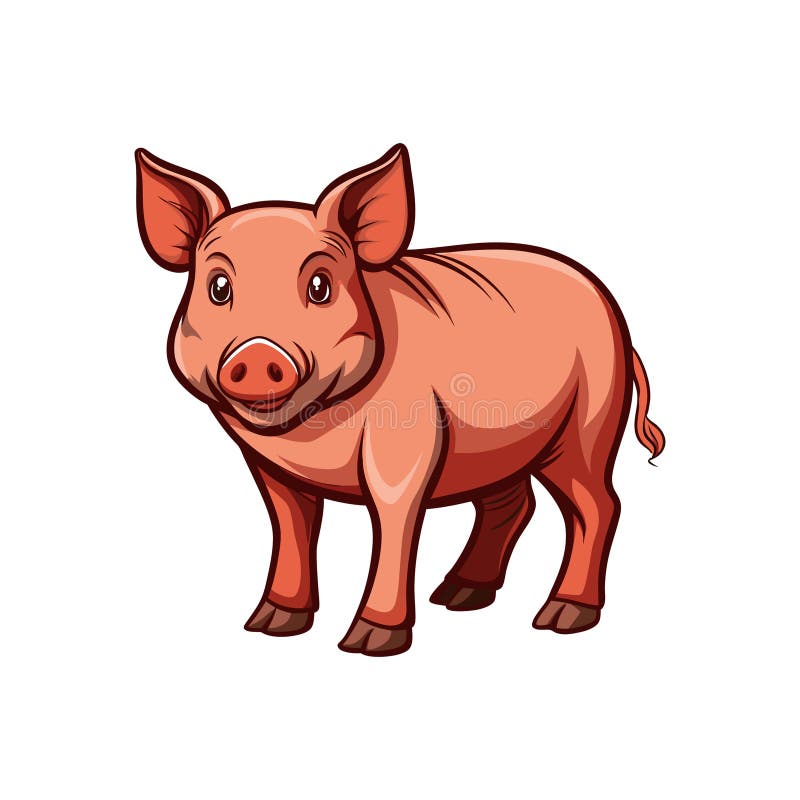 Stunning Swine Illustration for Displays Stock Photo - Illustration of ...