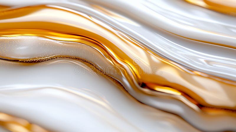 Stunning Swirling Patterns of Liquid Gold and White Texture Stock ...