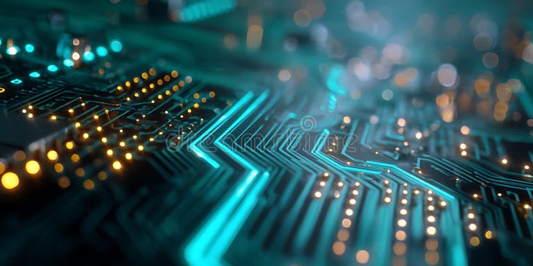 Stunning Teal Circuit Board Texture Tech Background for Digital ...
