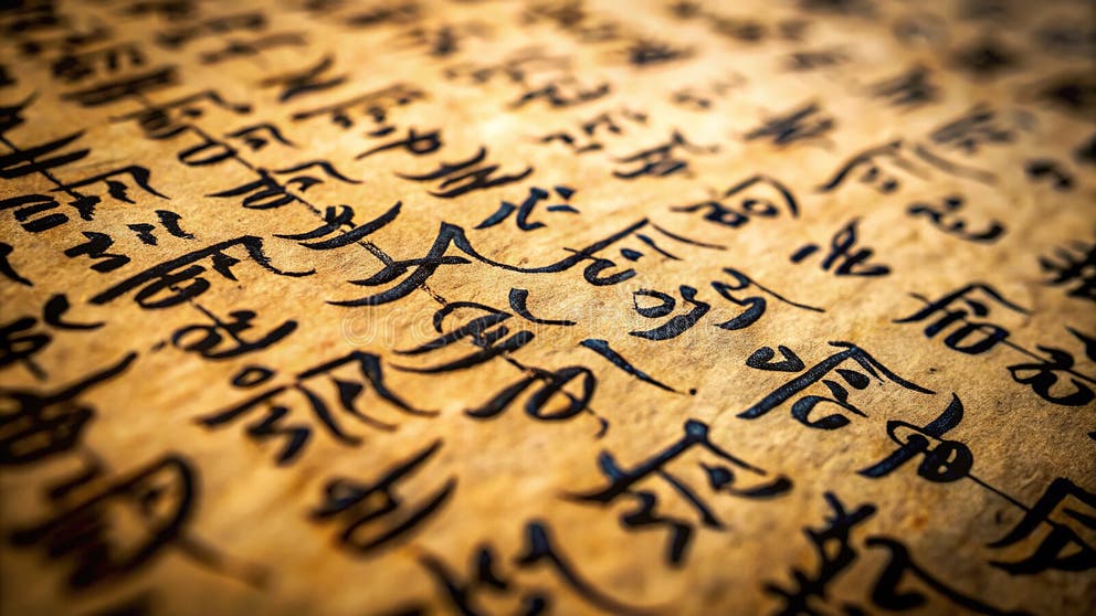 Stunning Thai Calligraphy Script on Authentic Traditional Rice Paper a ...