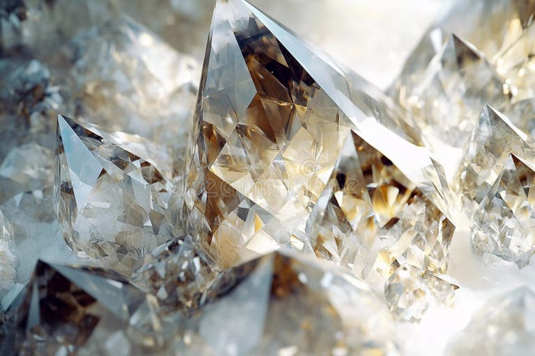 Stunning Three-Dimensional Crystal Formations Glimmering Under Radiant ...