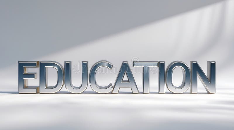 Stunning Three-dimensional Letters Forming the Word Education on a ...