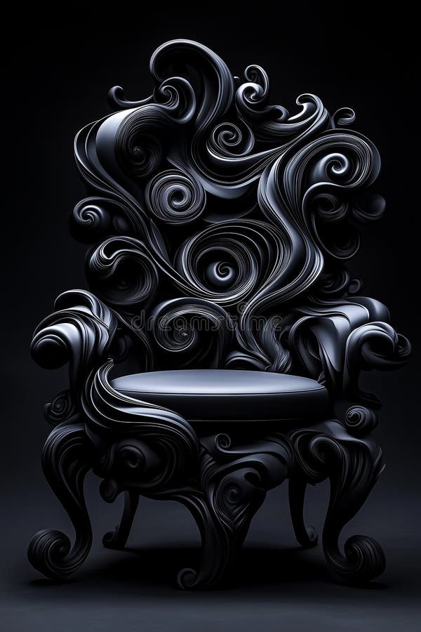 A Stunning Throne Showcases Elaborate Swirling Patterns and Curves ...