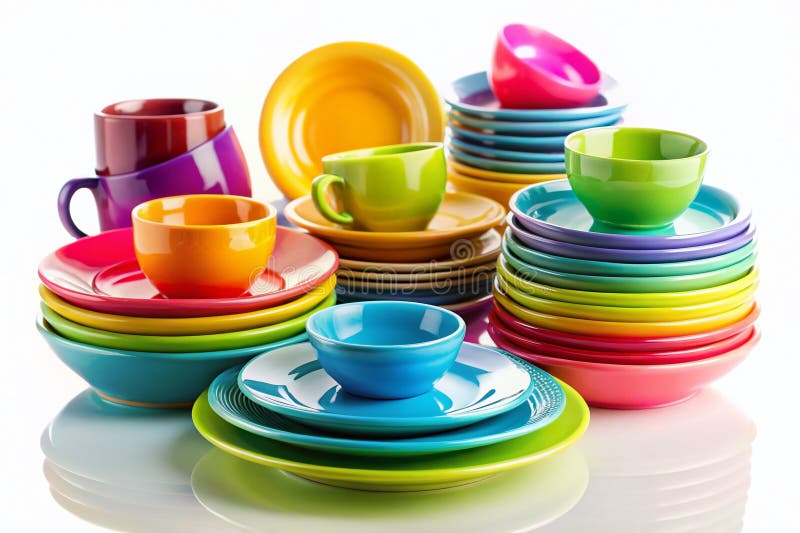 Stunning TiltShift Effect on Pristine White Dishes a CloseUp Showcase ...