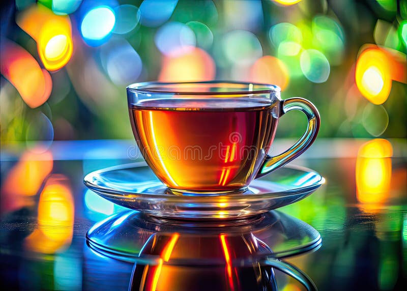 Stunning TiltShift Effect Teacup Image Realistic Glass Tea Cup PNG for ...