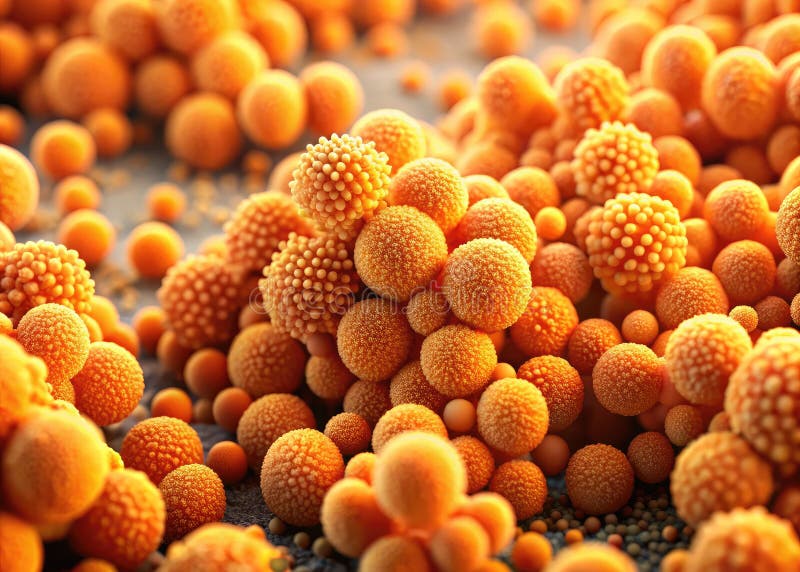 A Stunning TiltShift Microscopic View of a Pale Orange Bacterial Colony ...