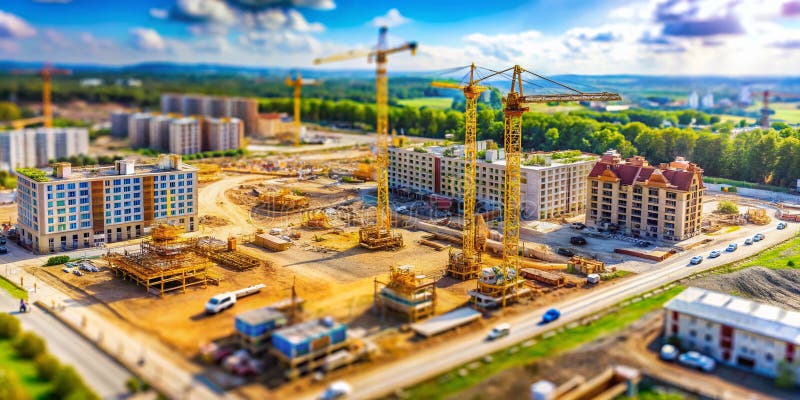 A Stunning TiltShift Miniature Aerial Perspective of a Residential ...