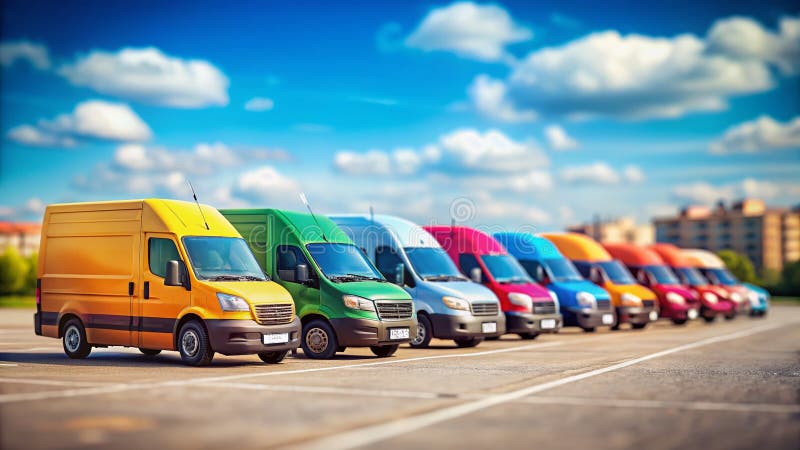 Stunning TiltShift Photography Captures a Row of Delivery Vans ...