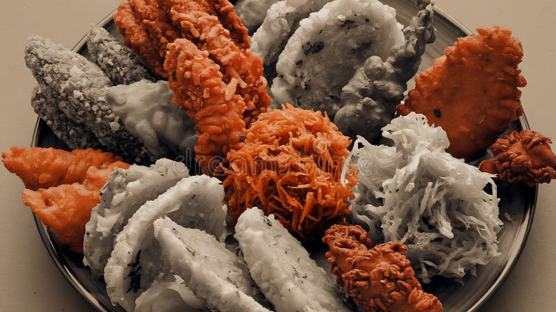 A Stunning Top View of an Array of Colorful and Textured Snacks ...