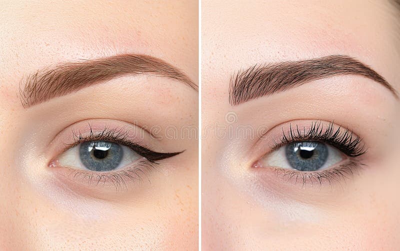 Stunning Transformation Showcasing Precise Eyebrow Shaping and Striking ...