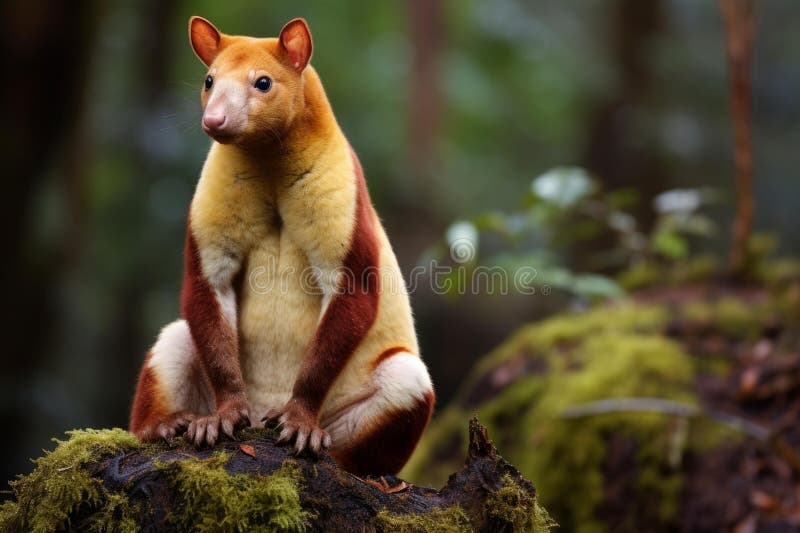 Majestic Tree Kangaroo in Natural Habitat Stock Illustration ...